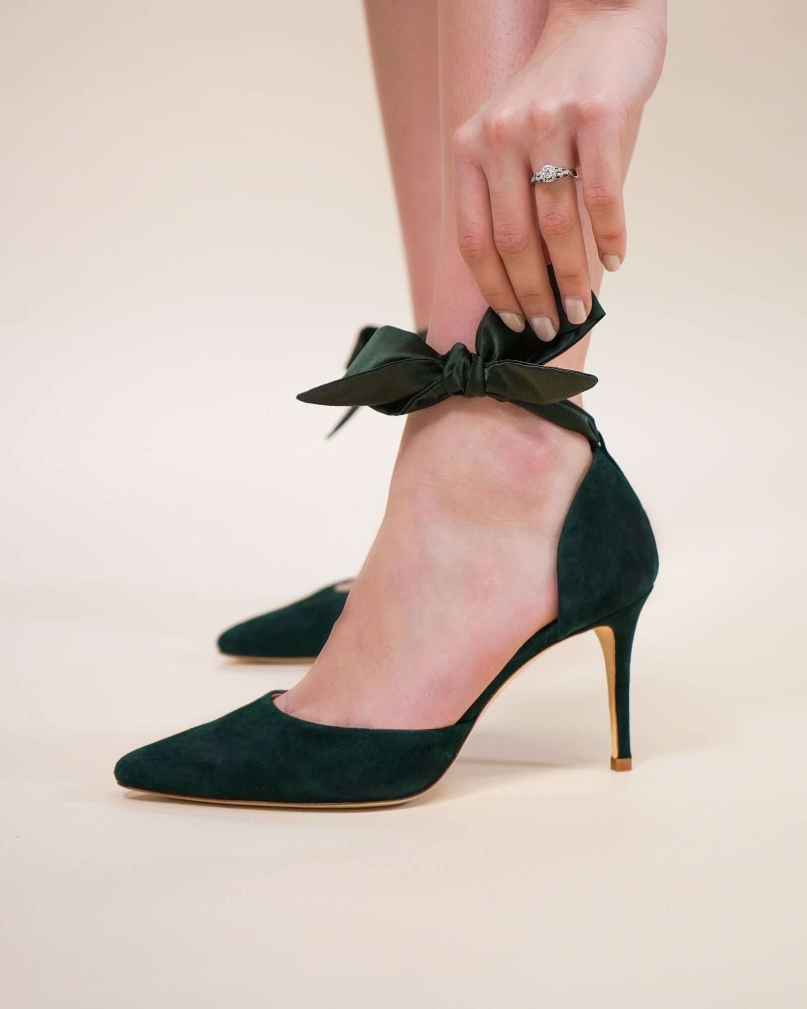 Greenery Suede Swatch | Emmy London